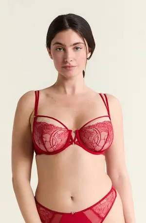 ETAM Vertige N°9 Underwire Balconette Bra - Red