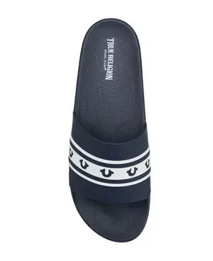 True Religion Snoop Colorblock Logo Pool Slides