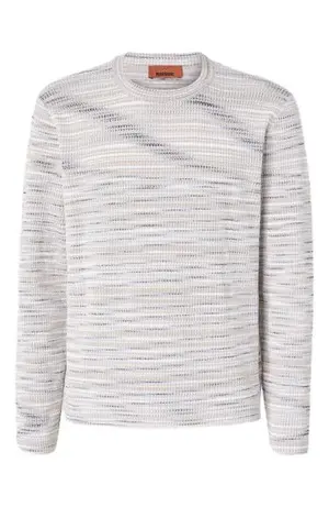 Missoni Ribbed Crew-neck Space-dye Cotton Pullover
