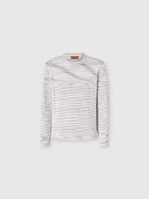 Missoni Ribbed Crew-neck Space-dye Cotton Pullover