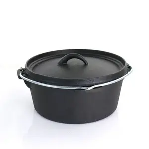 MEGACHEF Pre-seasoned Cast Iron 5-piece Kitchen Cookware Set