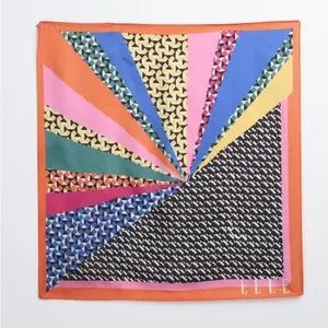 ELLE COLLECTION Printed Satin Scarf - Multi