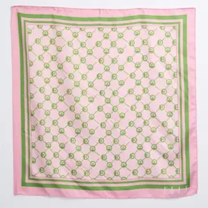 ELLE COLLECTION Printed Satin Scarf - Pink Multi