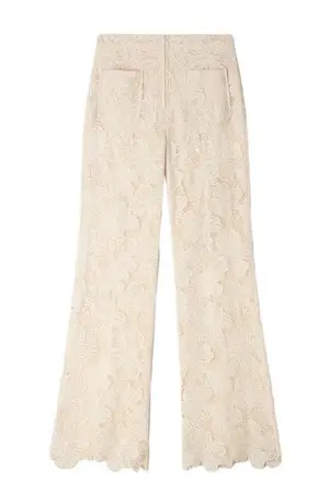 Sandro Guipure Lace Trousers - Ecru