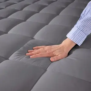 BARE HOME Cotton Top Mattress Pad - Grey
