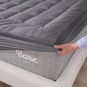 BARE HOME Cotton Top Mattress Pad - Grey