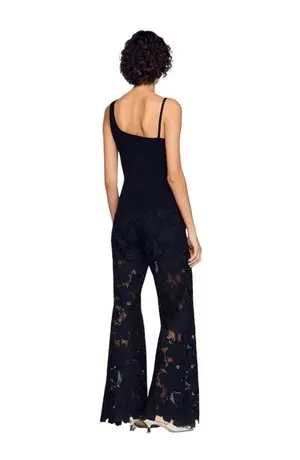 Sandro Asymmetric Knit Top With Strap
