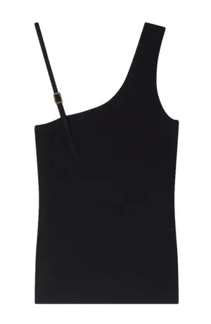 Sandro Asymmetric Knit Top With Strap
