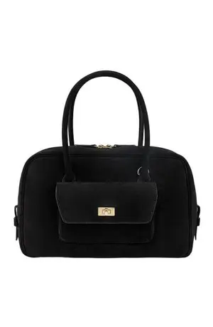 Sandro Ezmeh Suede Bag - Black