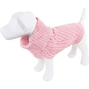 LUVABLE FRIENDS Cableknit Pet Sweater - Pink