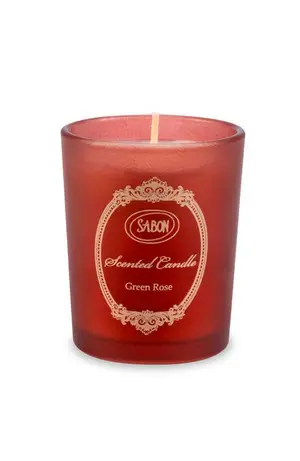 SABON Candle Glass Green Rose - 60 Gr
