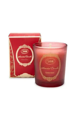 SABON Candle Glass Green Rose - 60 Gr