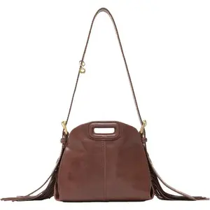 Maje Miss M Mini Bag In Vintage Leather - Brown