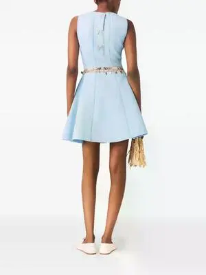 Maje Skater Mini Dress With Jeweled Bows