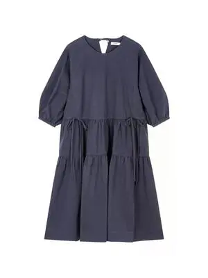 STUDIO TOMBOY Drawstring-detail Tiered Dress - Blue