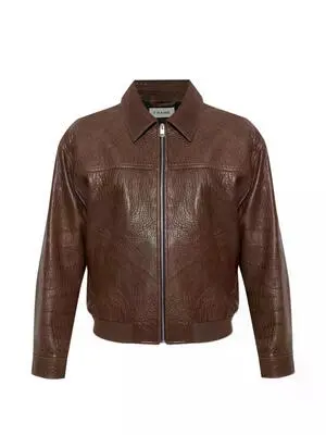 FRAME Leather Zip Jacket