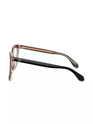 Giorgio Armani Logo-print Square Frame Glasses