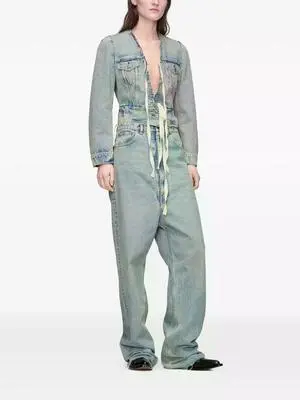 MAISON MARGIELA Denim Jacket With Raw Edges And Tie Closure