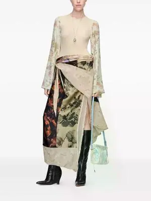 MAISON MARGIELA Floral Sleeve Bodysuit - Neutrals
