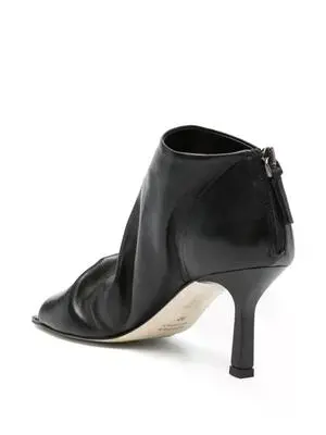 THE SELLER Gathered Open-toe Boots - Black