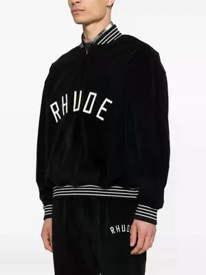 Rhude Velour Quarter-zip Sweatshirt