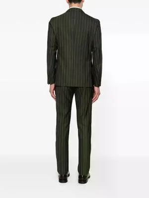 Tagliatore Pinstripe Double-breasted Suit - Green