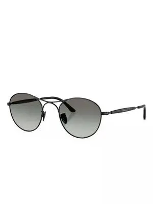 Giorgio Armani Round-frame Gradient Sunglasses - Black