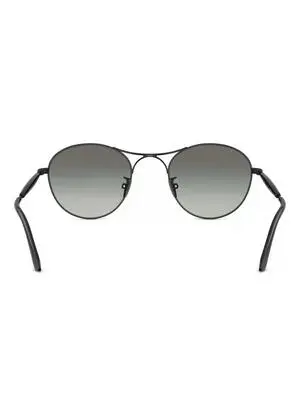Giorgio Armani Round-frame Gradient Sunglasses - Black