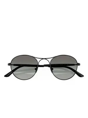 Giorgio Armani Round-frame Gradient Sunglasses - Black