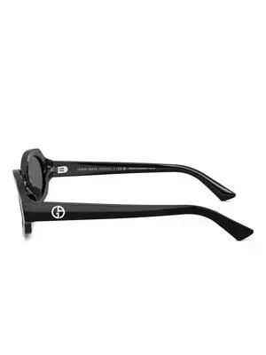Giorgio Armani Oval-frame Sunglasses - Black