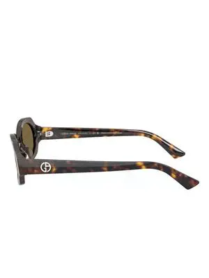 Giorgio Armani Oval Frame Sunglasses - Brown
