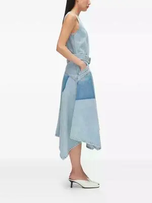 3.1 Phillip Lim Patchwork Belted Cotton Midi Dress