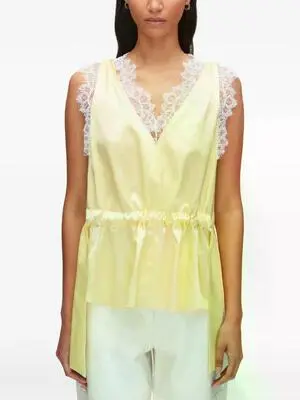 3.1 Phillip Lim Lace V-neck Top - Yellow