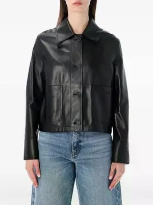 SWORD 6644 Buttoned Cropped Jacket - Black
