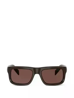 Prada Rectangle Frame Sunglasses - Brown
