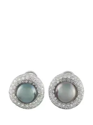 LB EXCLUSIVE Diamond And Pearl Earrings - Silver