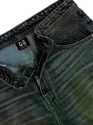 44 LABEL GROUP Frayed-hem Wide-leg Denim Shorts