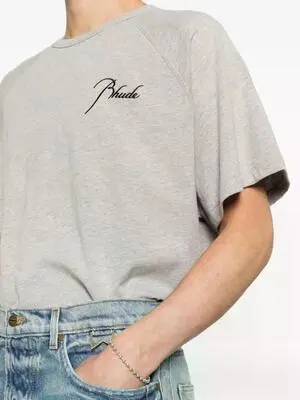 Rhude Embroidered T-shirt - Grey