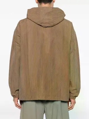 A KIND OF GUISE Stripe-pattern Hooded Shirt Jacket