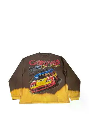 GODSPEED Bleached-effect Graphic Print Sweatshirt