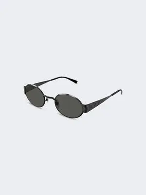 Gucci Metal Oval Sunglasses