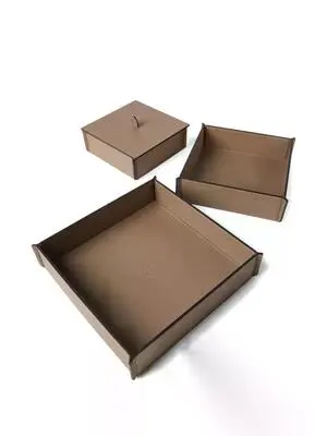 Brunello Cucinelli Leather Organiser Boxes - Brown