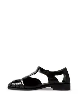 Hereu Pesca Round-toe Fisherman Sandals - Black