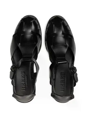 Hereu Pesca Round-toe Fisherman Sandals - Black