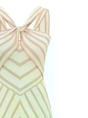 Zimmermann Striped Knotted Midi Dress
