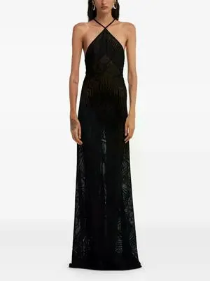 Roberto Cavalli Patterned Jacquard Maxi Dress