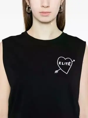 ELITE Heart-motif Sleeveless Vest