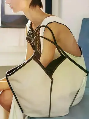 Hereu Callela Cotton Shoulder Bag - Neutrals