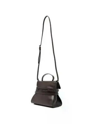 Moschino Buckle Leather Mini Bag - Brown