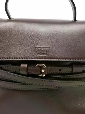 Moschino Buckle Leather Mini Bag - Brown